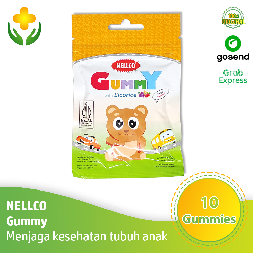 Jual Nellco Gummy Sachet 10 Gummies Permen Batuk Anak | Shopee Indonesia