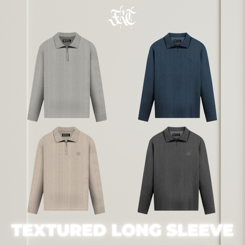 Jual RUCAS Tailor “Textured Long Sleeve” Polo Shirt | Shopee Indonesia