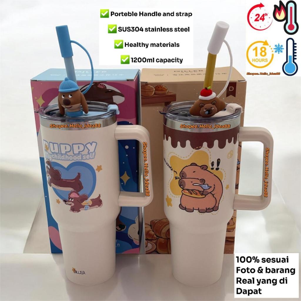 Jual Real sesuai foto! Tumbler Puppy - Capybara - botol stainless ...