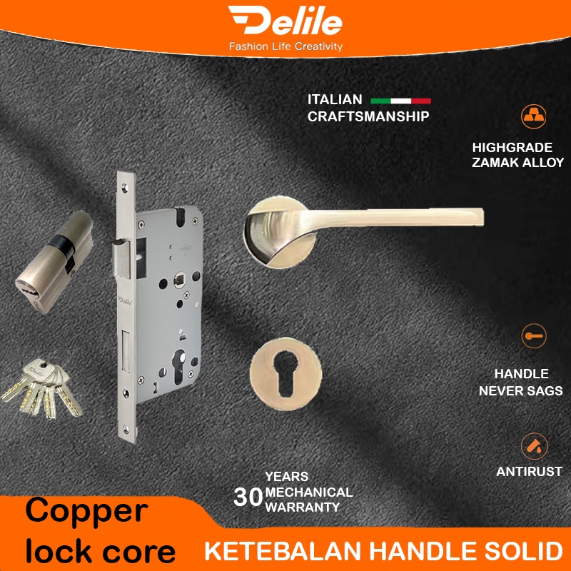 Jual Handle Pintu Set / DELILE 72F59 MSN / Gagang Pintu Pisah / Handle ...