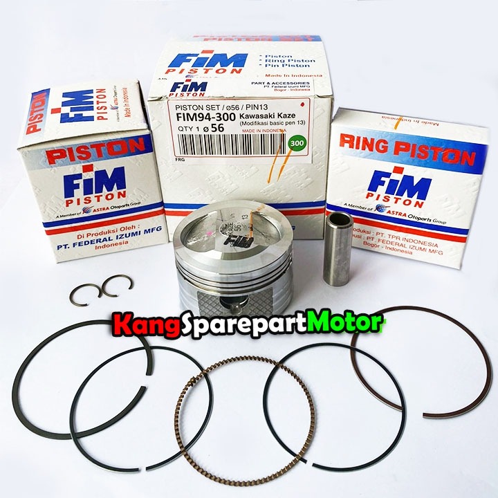 Jual PISTON SEHER KIT FIM KAZE 53 53.5 54 54.5 55 56 PIN 13 | Shopee ...