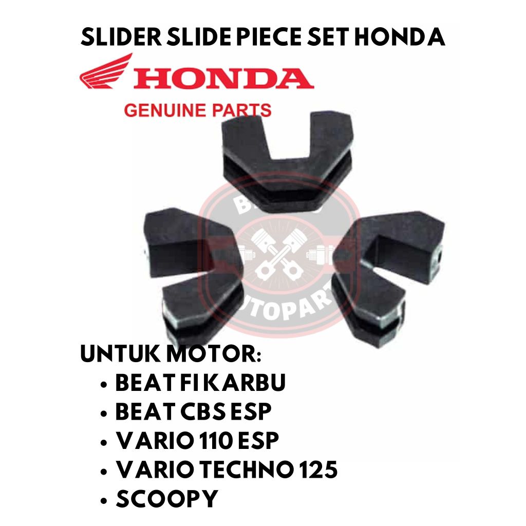 Jual ORIGINAL AHM SLIDER SLIDE PIECE SET HONDA BEAT FI BEAT ESP VARIO ...
