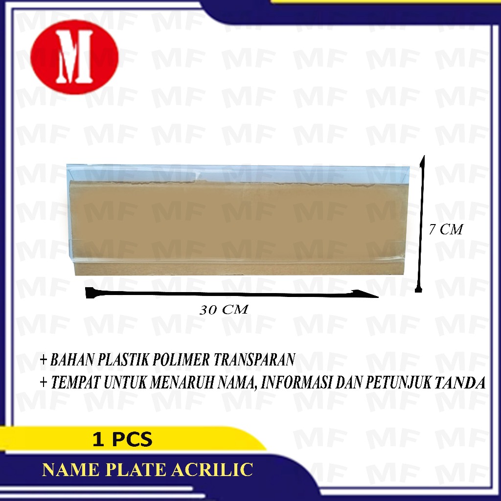 Jual Papan Nama Meja Acrylic 7x30cm/ Name Plate Acrylic | Shopee Indonesia