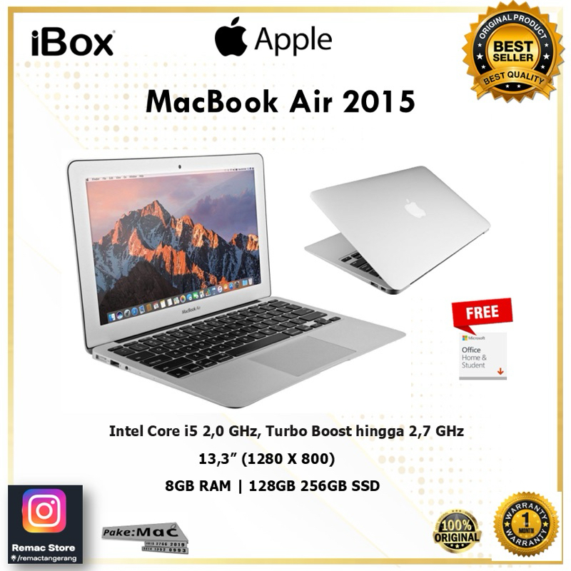 Jual MacBook Air 2015 13-Inch Second Original Best Seller Termurah Core ...