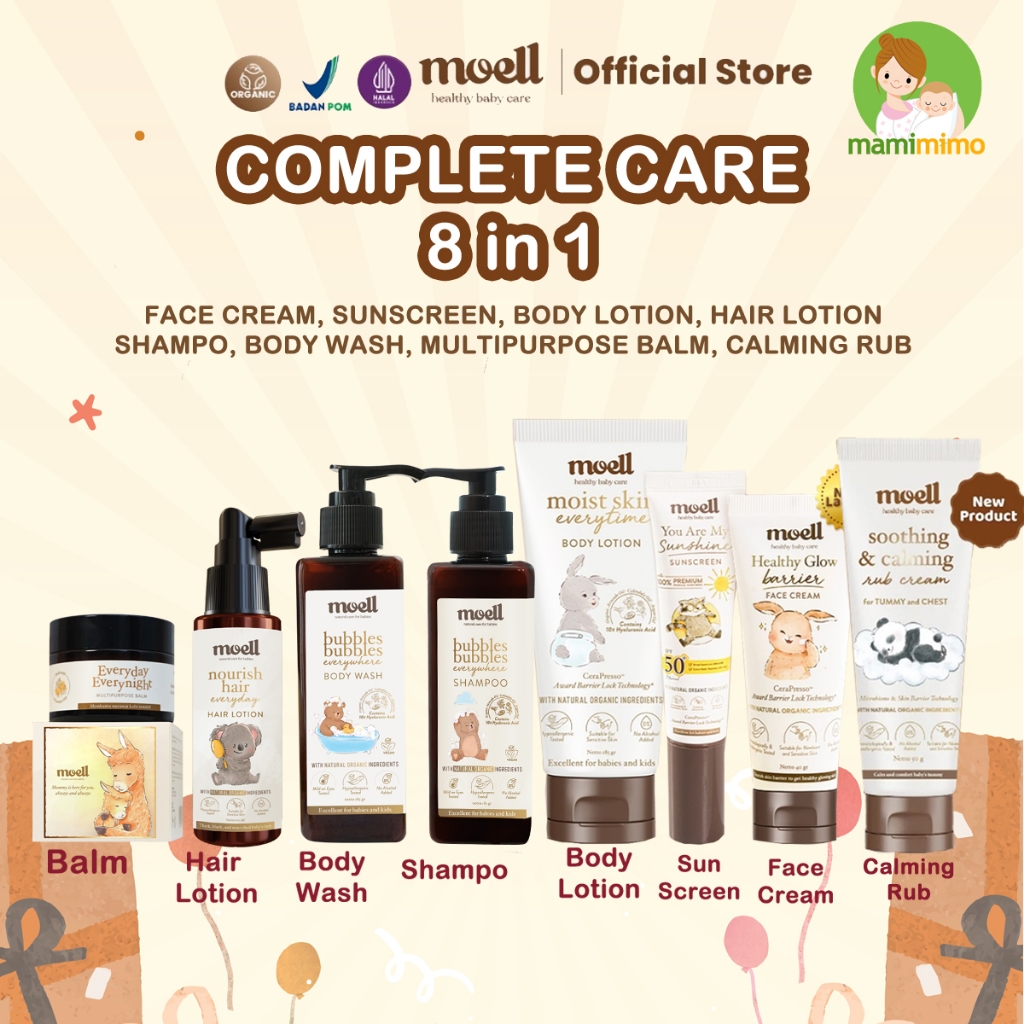 Jual Moell Paket Perawatan New Born Baby Skincare Protection Hair Care ...