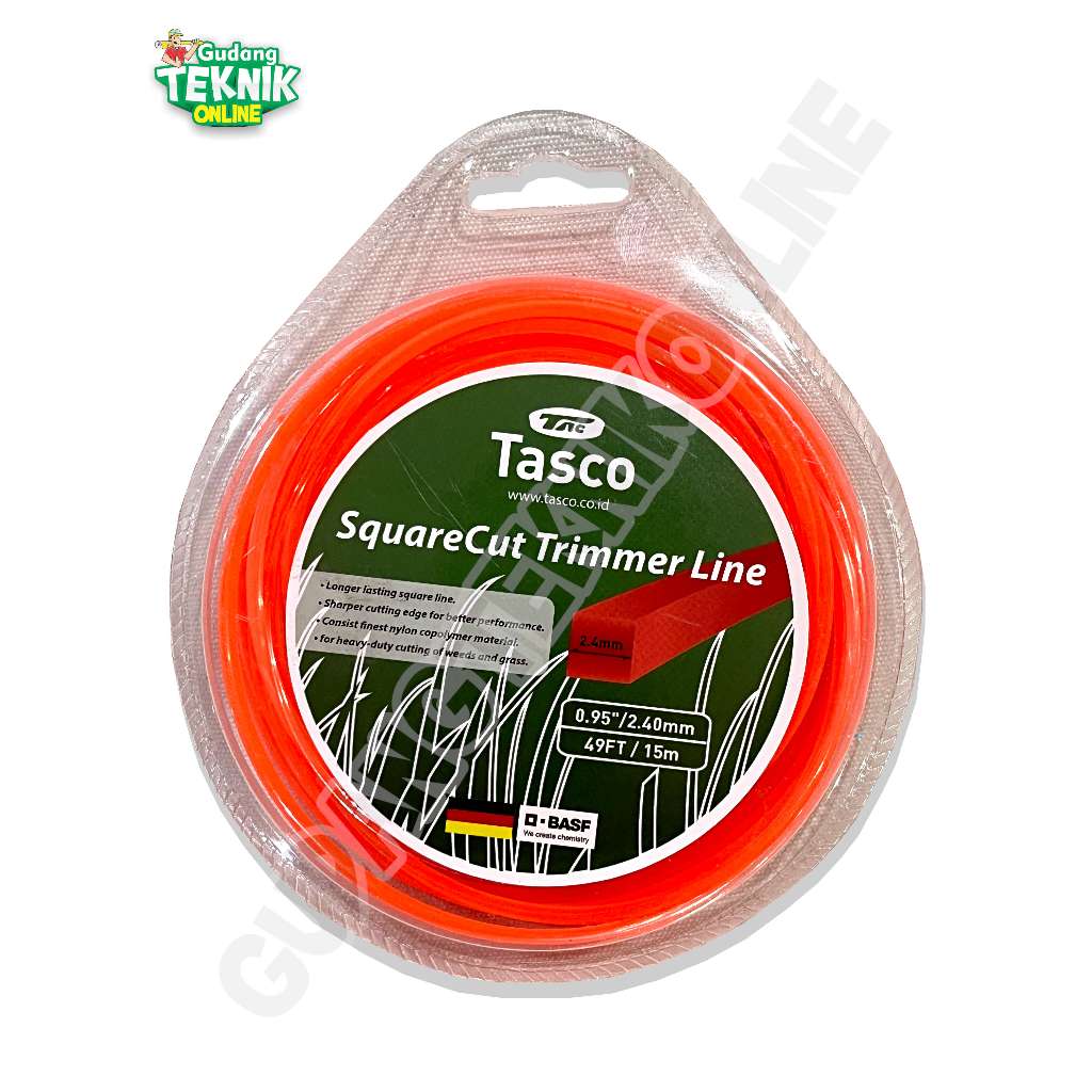 Jual TASCO Senar Mata Potong Rumput NYLON TASCO 15M 2.4mm / Trimmer ...