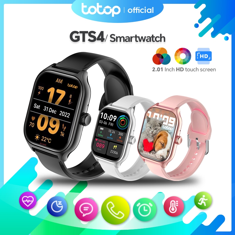 Jual Totop SmartWatch GTS4 Fashion Bluetooth upgrade Smartband 2.01 inch HD Screen Full Touch ...