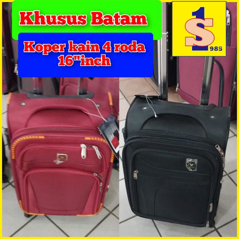 Jual koper kain 16"inch 4 roda/koper cabin (KHUSUS BATAM) | Shopee ...