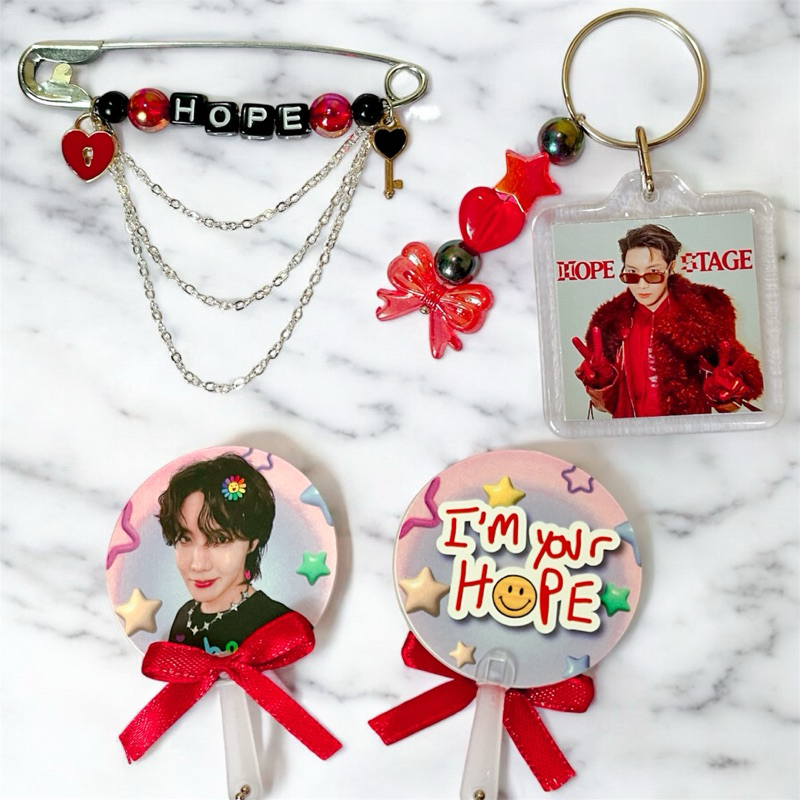 Jual freebies concert hope on the stage jhope(uchiwa mini,keychain ...