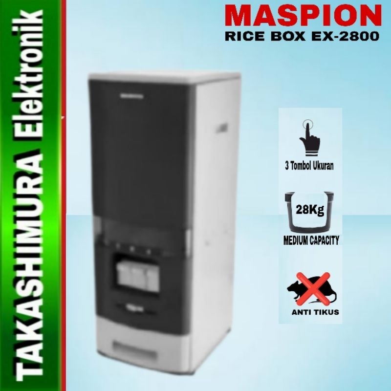 Jual Maspion EX-2800 EX2800 Rice Box 28 Kg Tempat Beras Anti Kutu ...