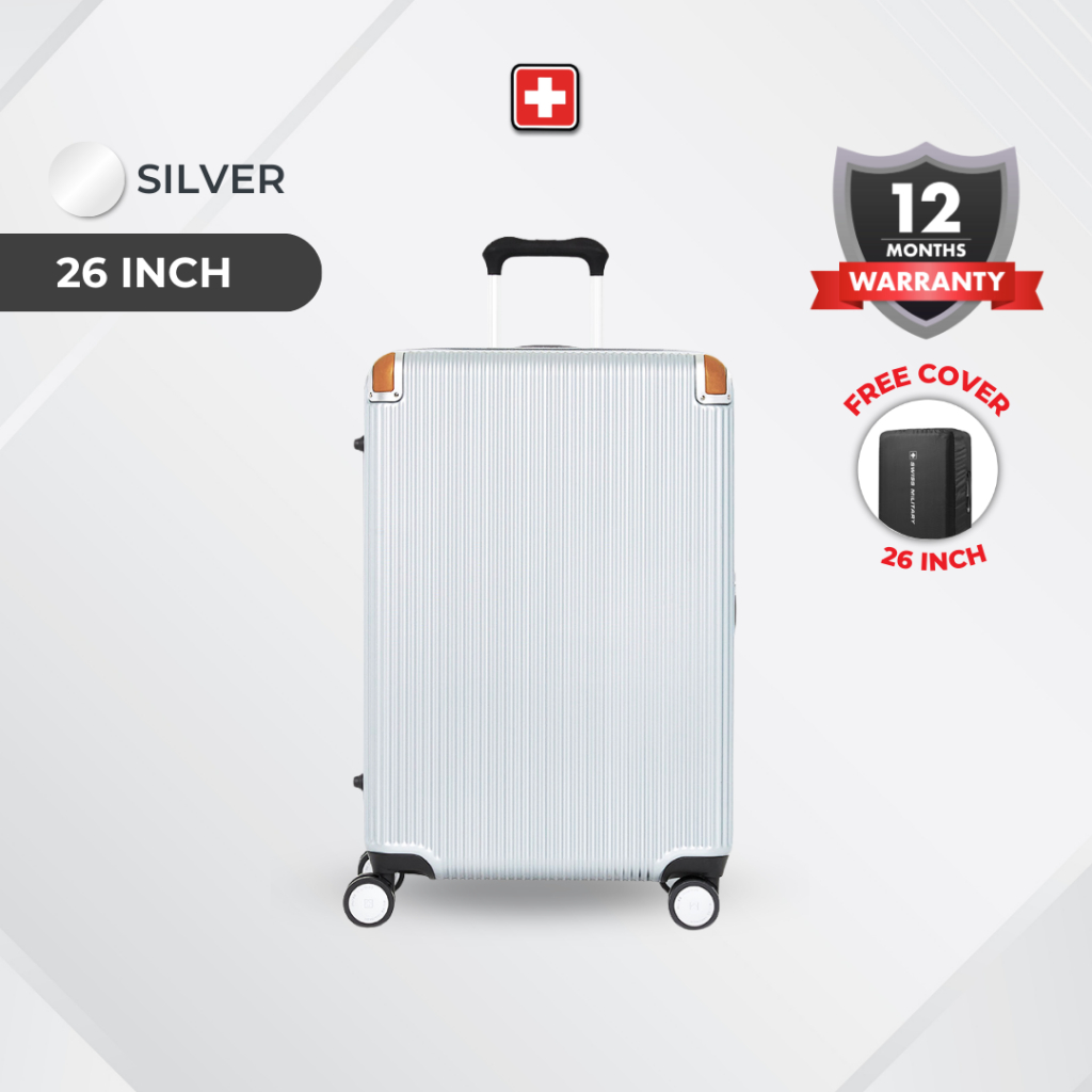 Jual Swiss Military Koper Zeneba Silver - Koper Bagasi 26 inch | Shopee ...