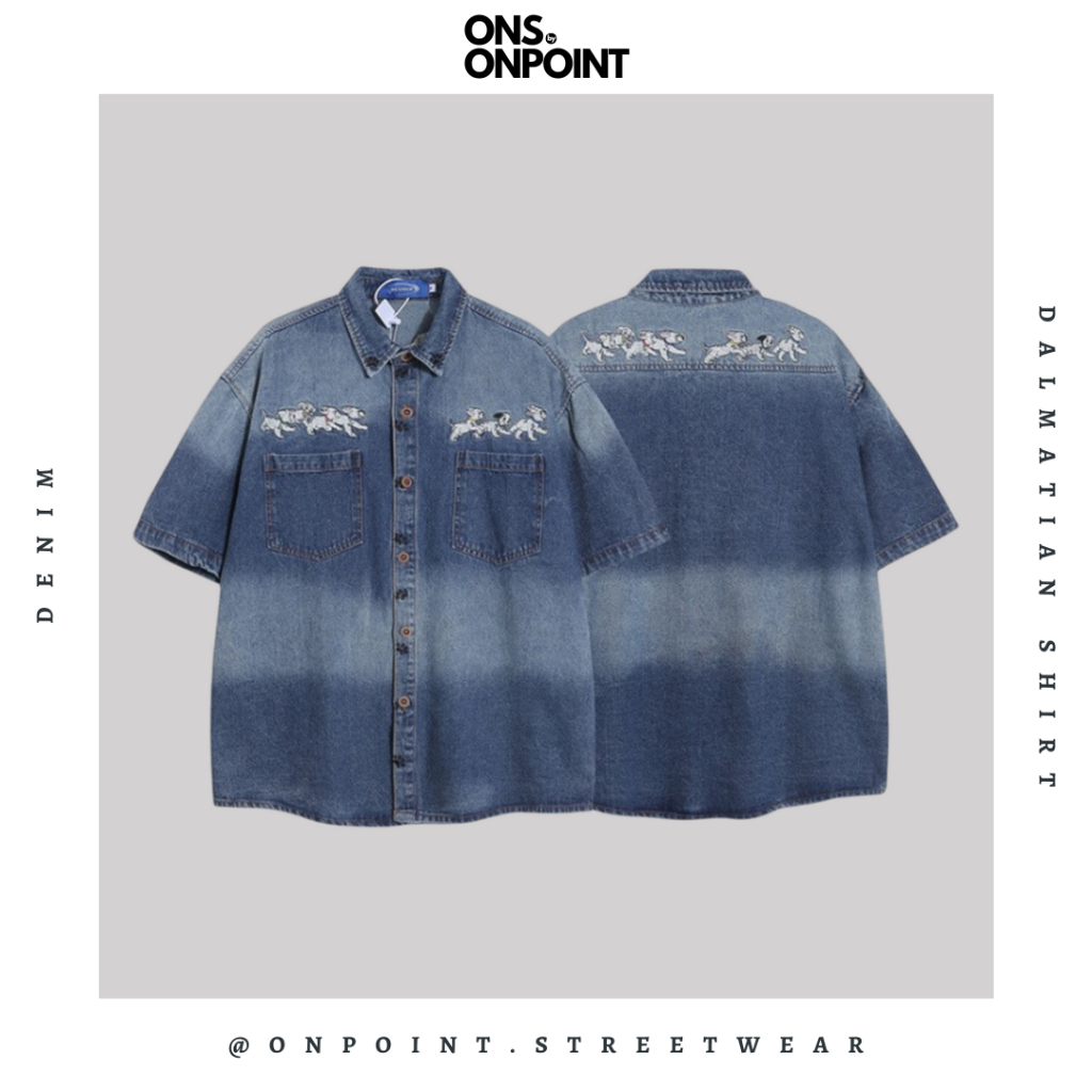 Jual [ONS BY ONPOINT] Dalmation Denim Shirt - kemeja pria denim kemeja ...