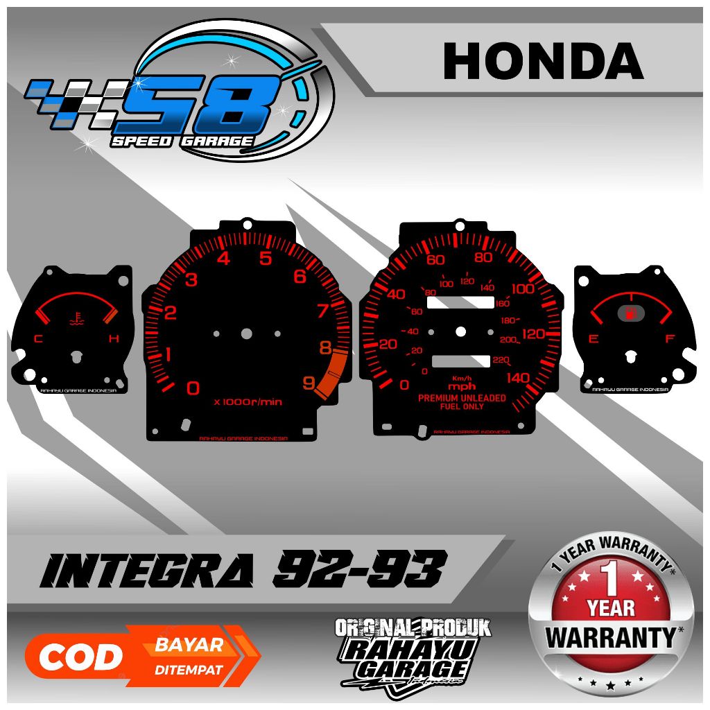 Jual papan speedometer custom honda integra 92-93 | Shopee Indonesia