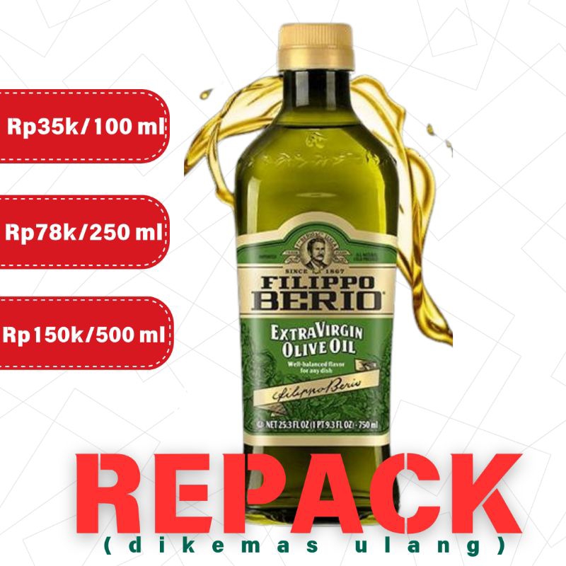 Jual FILIPPO BERIO EXTRA VIRGIN OLIVE OIL 100ML 250ML KEMASAN REPACK ...