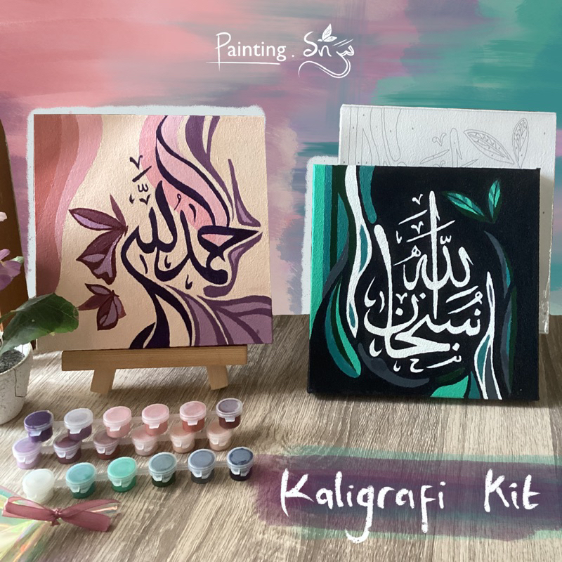 Jual Paint By Number | Kanvas lukis Kaligrafi 20x20cm | Shopee Indonesia