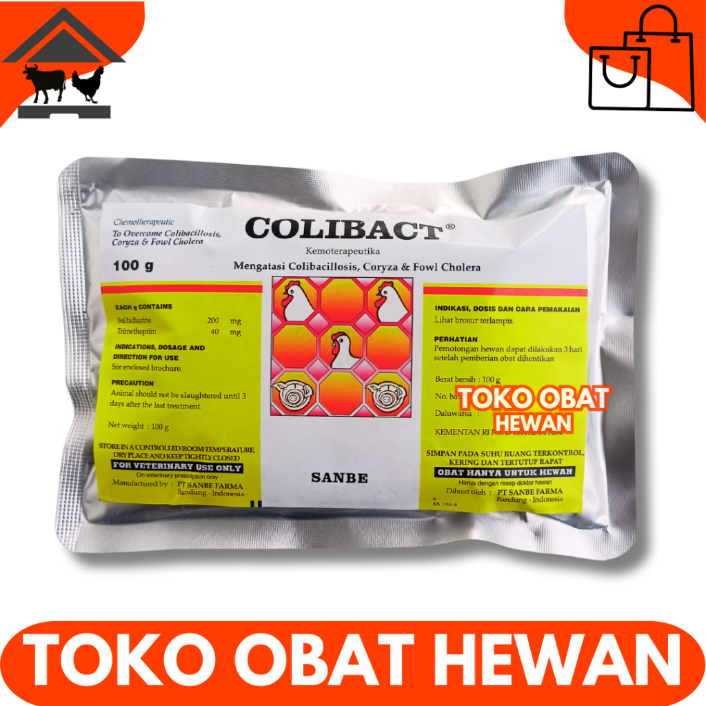 Jual COLIBACT 100 GRAM SERBUK Antibiotik Snot Kolera Pullorum ...