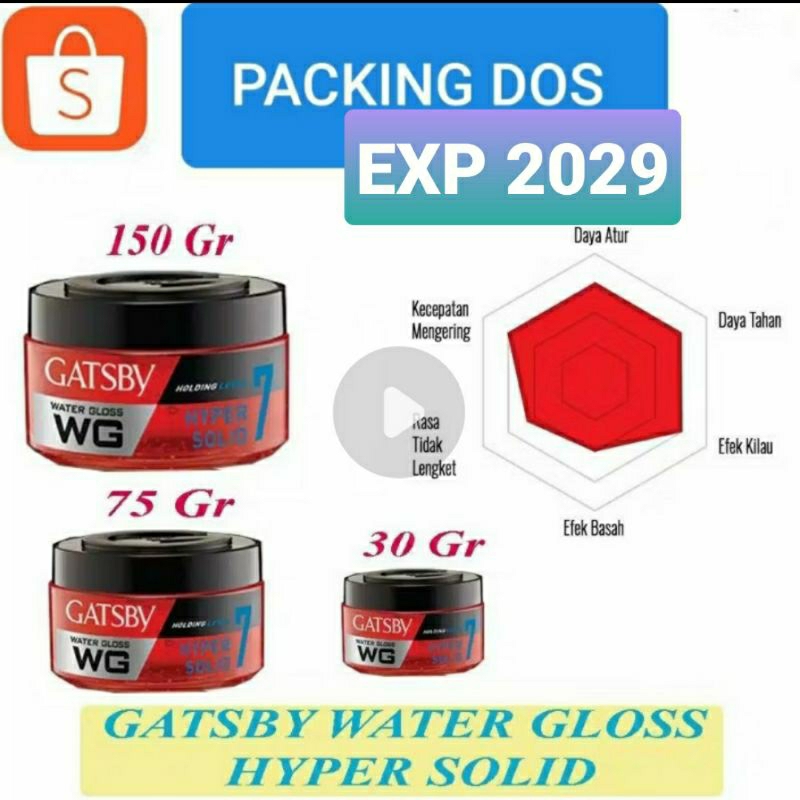 Jual GATSBY WG HYPER SOLID / GATSBY WATER GLOSS HYPER SOLID MINYAK ...