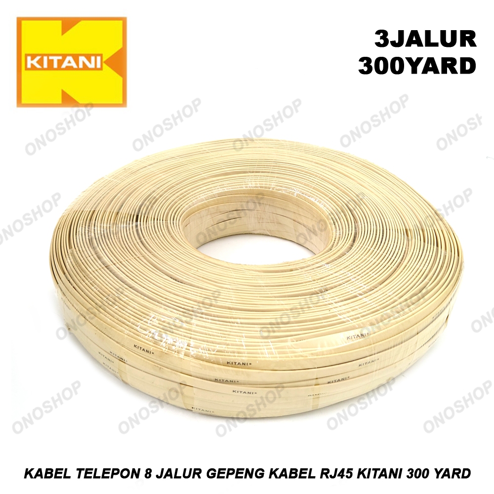 Jual Kabel Telepon 8 Jalur Gepeng Kabel RJ45 Kitani Panjang 300 Yard ...