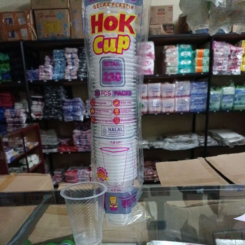 Jual Gelas Hok Cup Aqua/220ML (Isi 50Pcs) | Shopee Indonesia