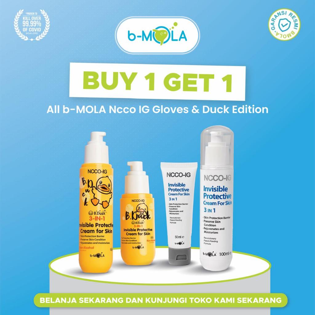 Jual b-MOLA NCCO IG Invisible Gloves Protection Cream Sanitizer B-DUCK ...