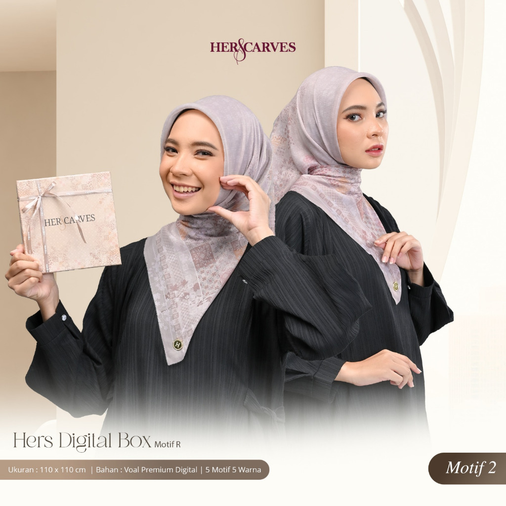 Jual Kerudung Segi Empat Herscarves Box Digital Premium New Motif Logo Metal Gold | Shopee Indonesia