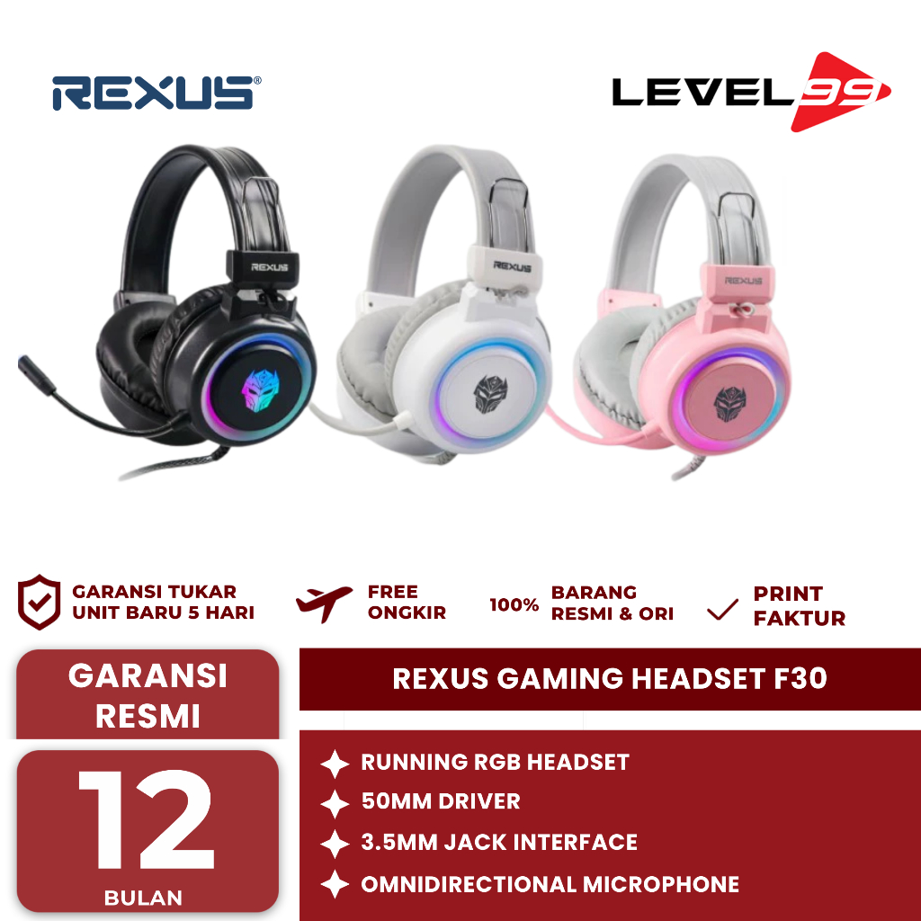 Jual Rexus Gaming Headset F30 - Gaming Headset | Shopee Indonesia