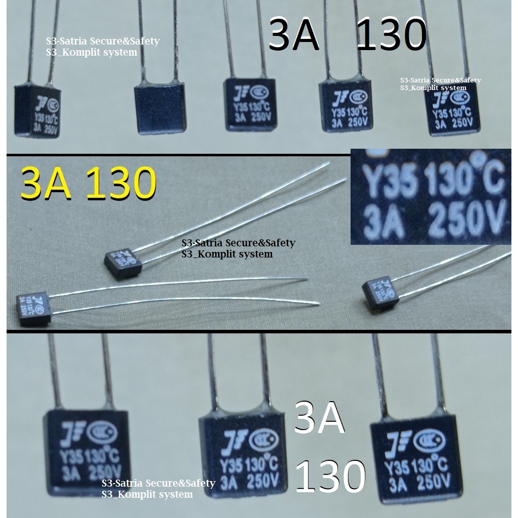 Jual Thermo fuse 3a 130C 250V TF 130 derajat celciuc 3ampere kotak ...