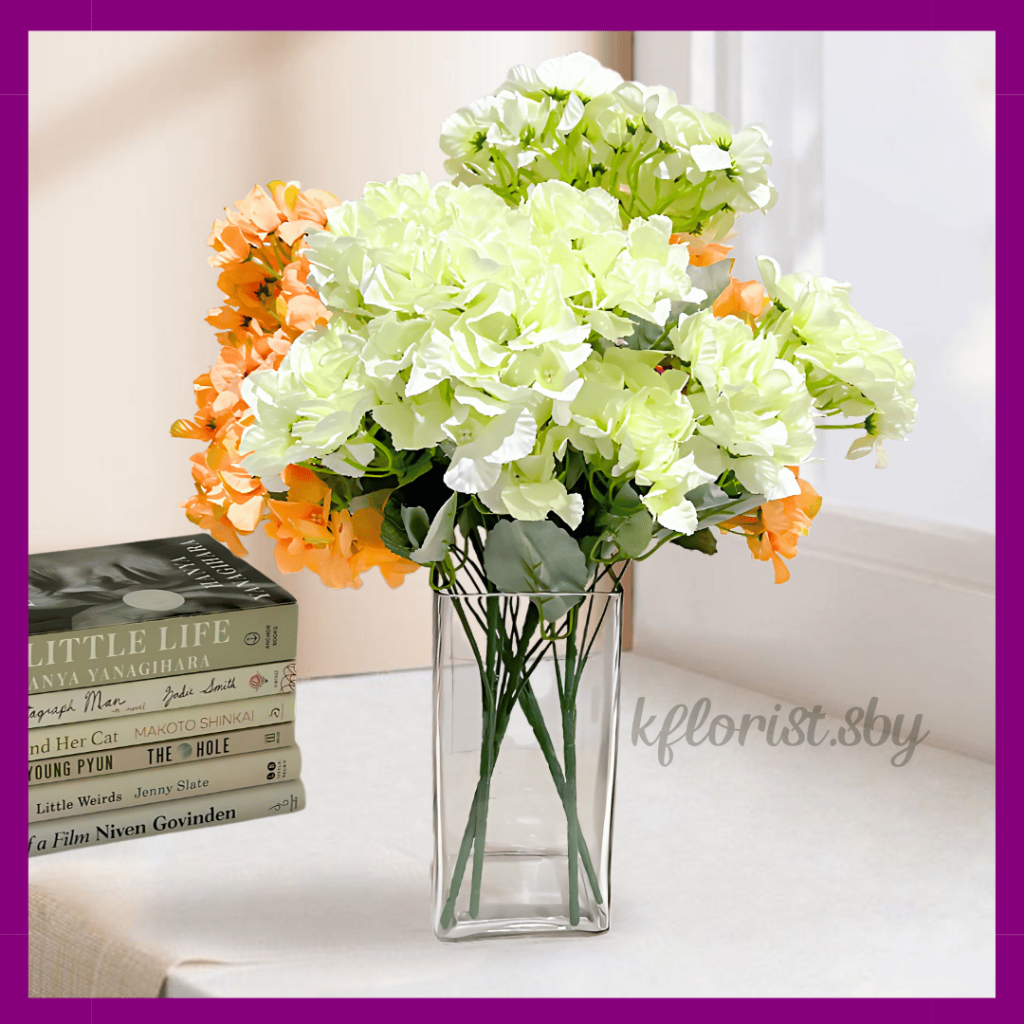 Jual BUNGA HORTENSIA K7/HYDRANGEA 7CABANG/BUNGA HORTENSIA ARTIFICIAL ...