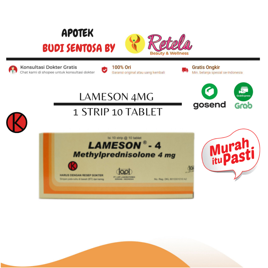 Jual LAMESON 4MG 1 STRIP 10 TABLET | Shopee Indonesia