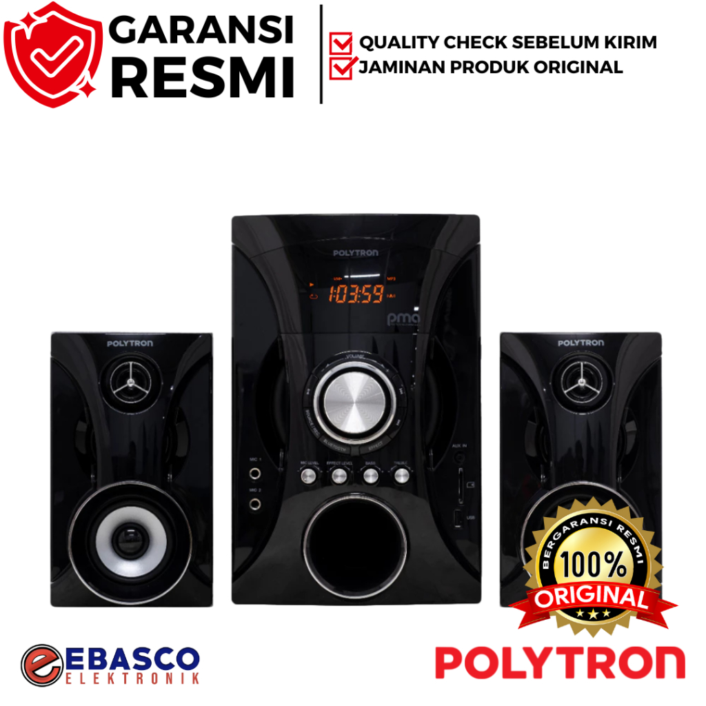 Jual POLYTRON SPEAKER AKTIF MULTIMEDIA PMA 9525 / 9505 Dengan Remote Control - Extra Bass ...