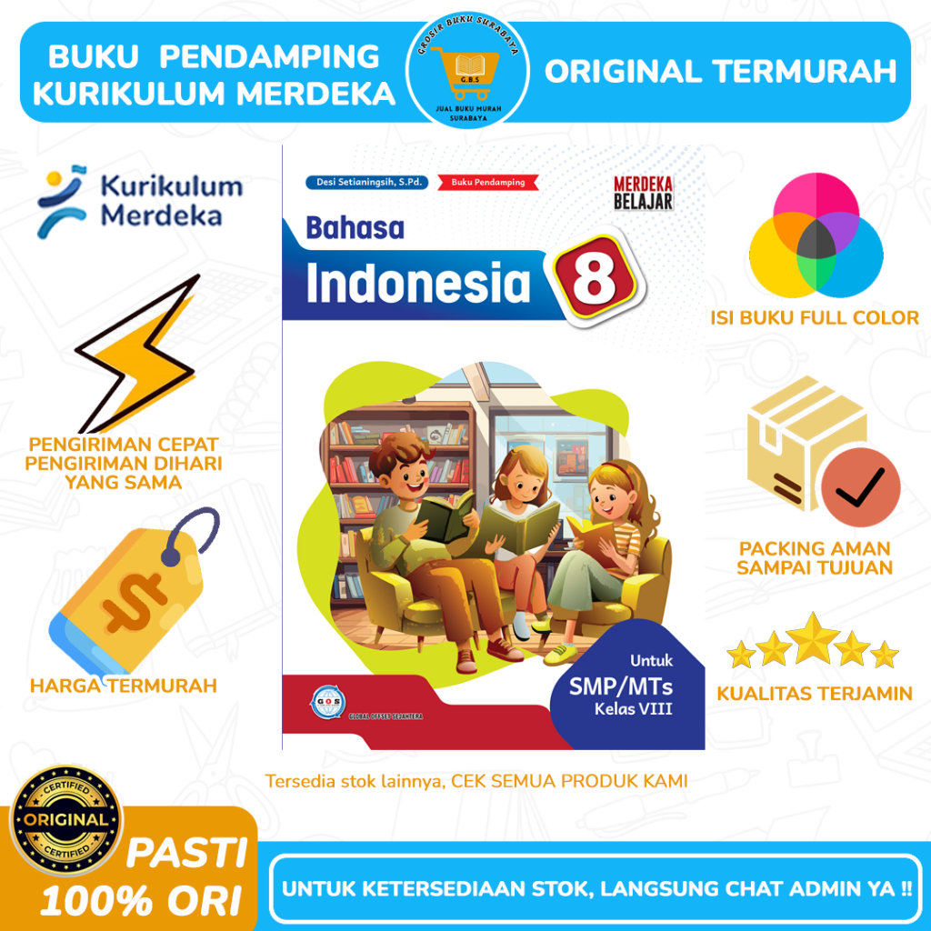 Jual Buku Pendamping Siswa Bahasa Indonesia Kelas 8 SMP - Kurikulum Merdeka - Penerbit Global ...