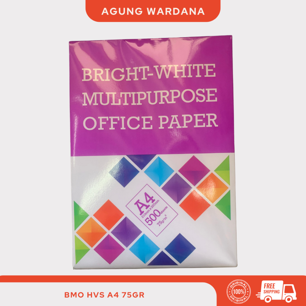 Jual KERTAS HVS BMO UKURAN A4 70GR 1 RIM | Shopee Indonesia