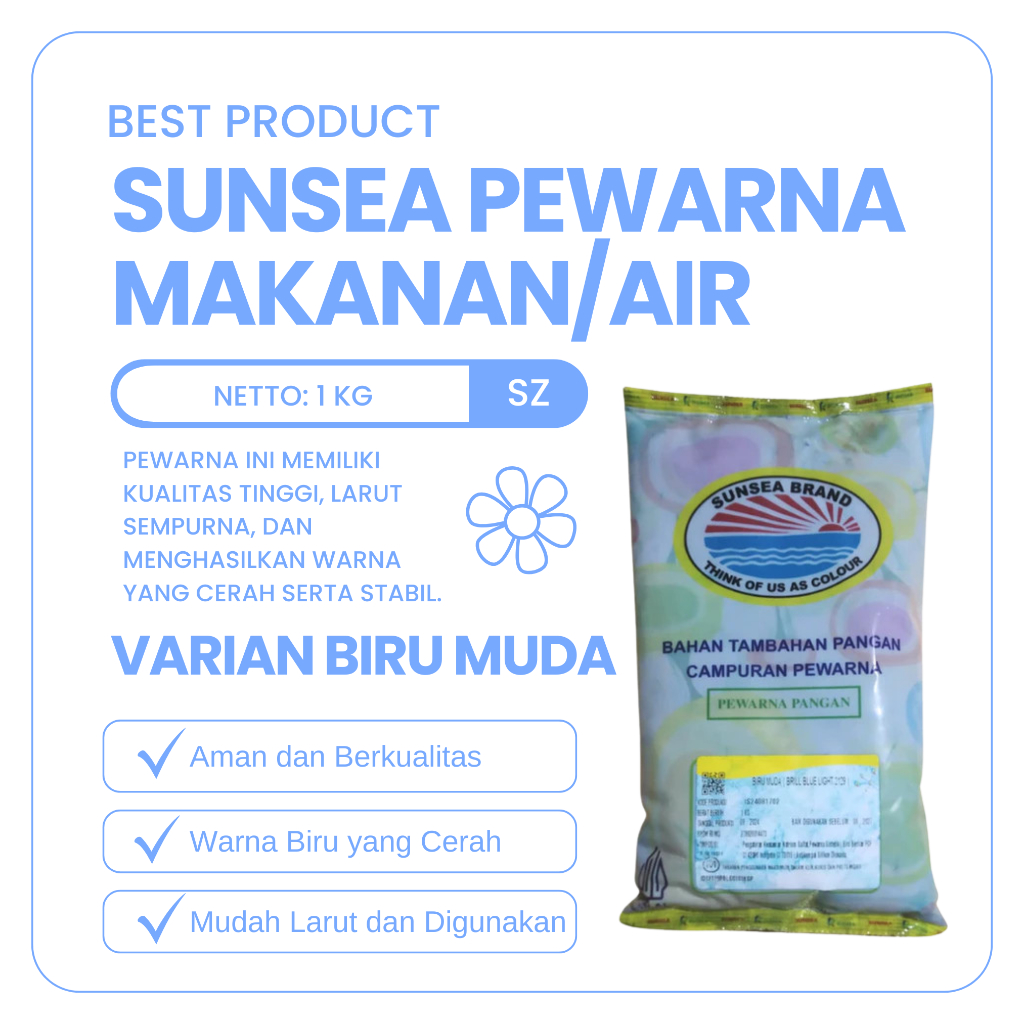Jual SUNSEA Brand Pewarna Makanan/Pewarna Air Biru Muda (Brill Blue ...