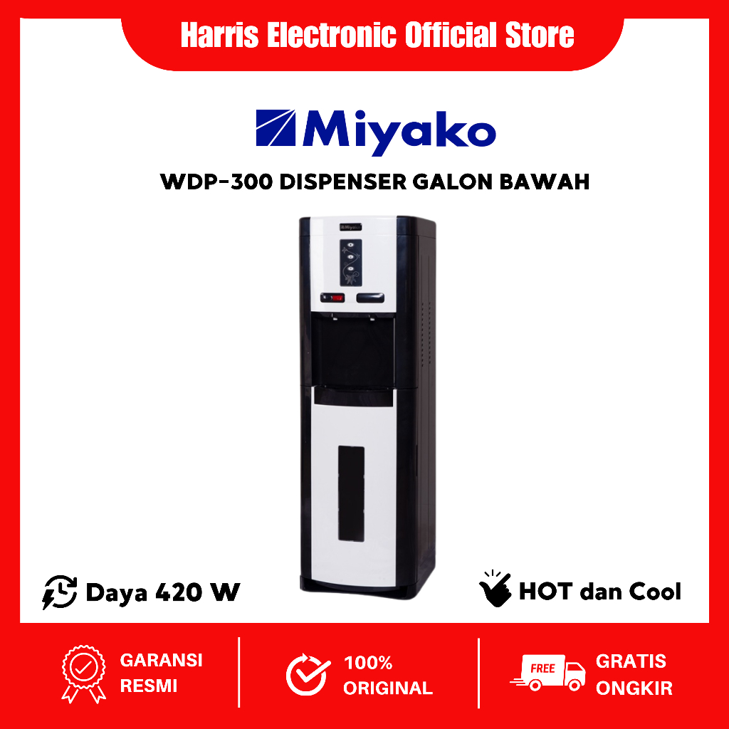 Jual Dispenser Miyako tinggi WDP 300 hot & Cool galon bawah | Shopee ...