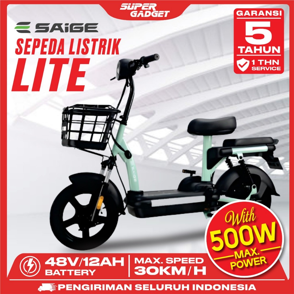 Jual SAIGE LADY LITE Sepeda Listrik Mopit Selis 48V/12AH Ex Display ...