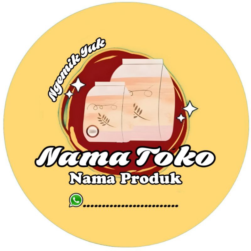Jual STIKER KEMASAN CEMILAN / SNACK / ROTI / SNACK DLL | Shopee Indonesia