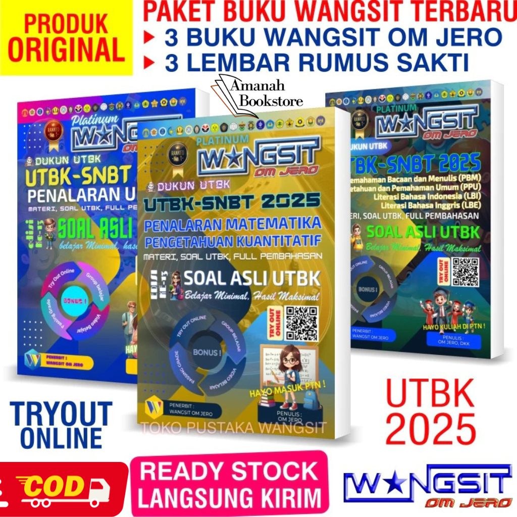 Jual Buku Wangsit Om Jero PLATINUM UTBK SNBT 2025 PENALARAN MATEMATIKA PK PU PPU PBM LBI LBE ...