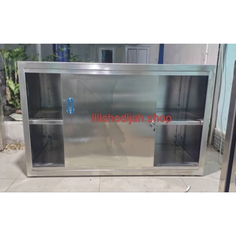 Jual meja cabinet stainless steel 304 2 pintu sleding ukuran 150x60x85 ...