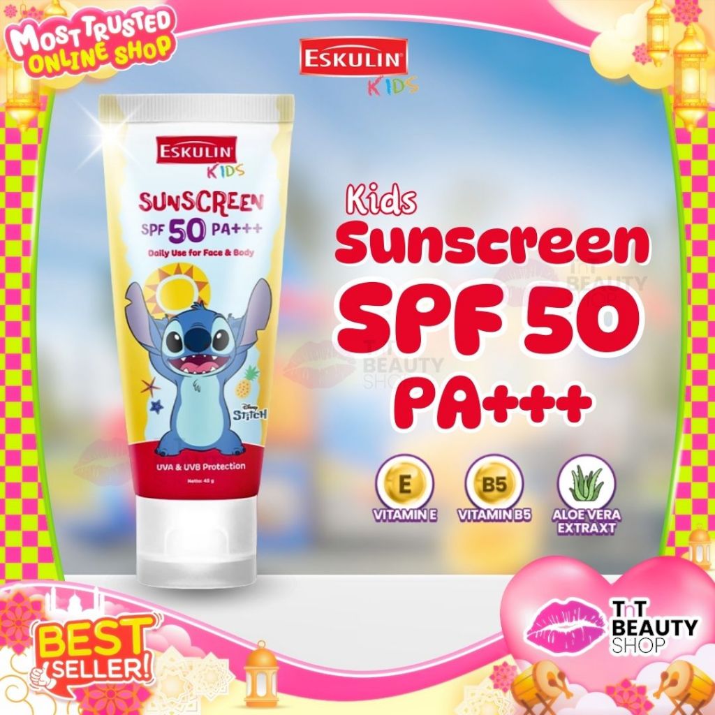 Jual Eskulin Kids Sunscreen Stitch 45g | TnT Beauty Shop | Shopee Indonesia