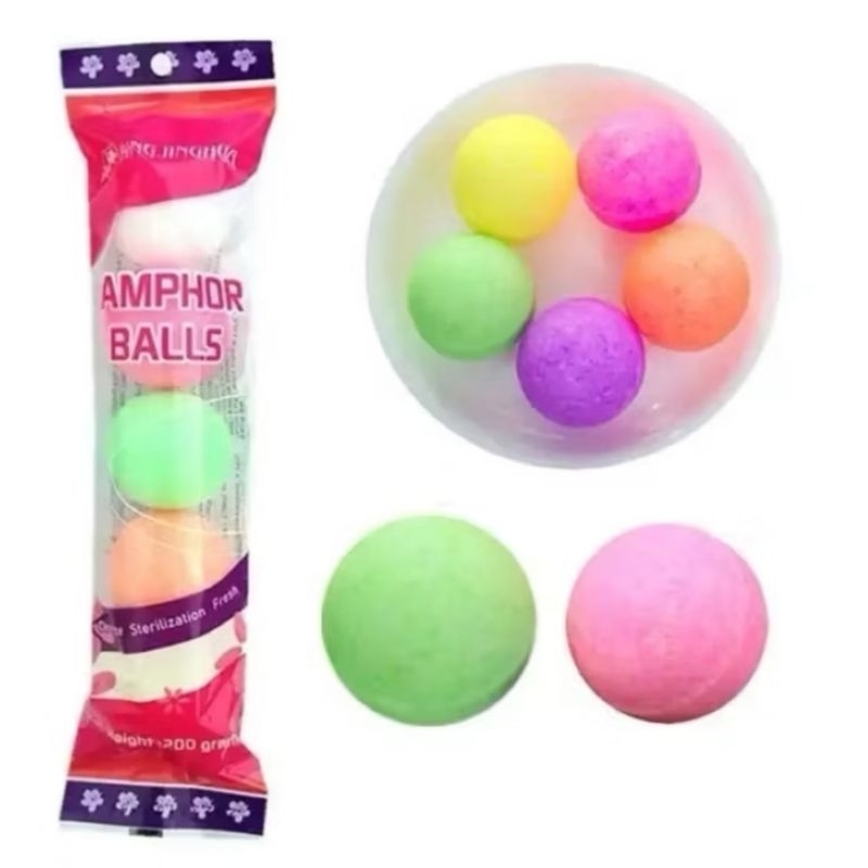 Jual Kamper JUMBO Toilet Ball Isi 5 Kapur Barus Besar Jumbo Warna Warni ...