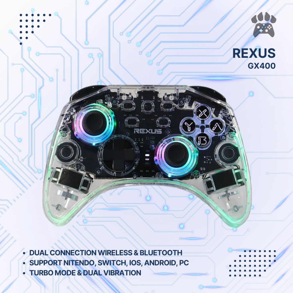 Jual Rexus GX400 Bluetooth Gamepad Gladius GX-400 Joystick | Shopee ...