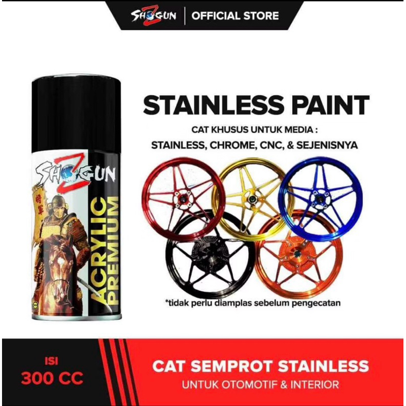 Jual Cat Semprot Pilok Pilox Pylox Shogun Z Cat Semprot Stainless Steel ...