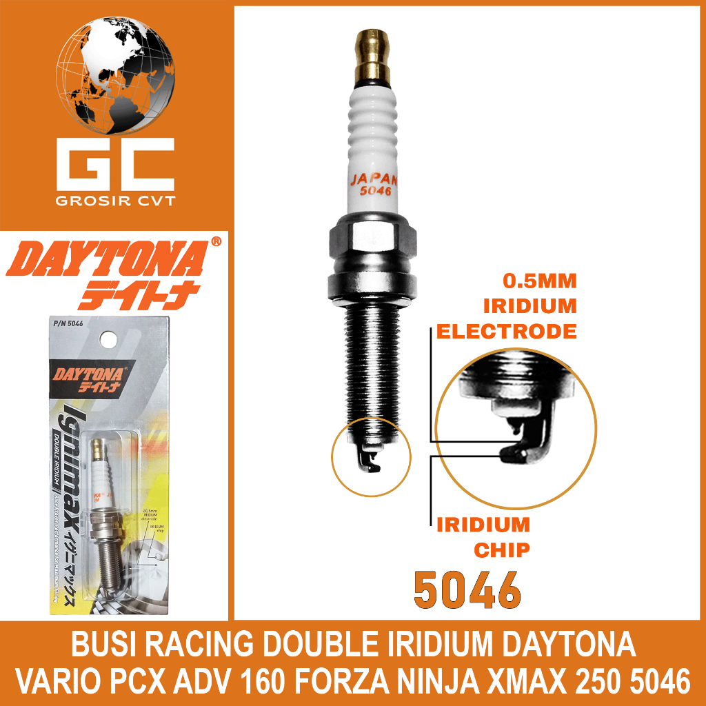Jual Daytona Busi Racing Double Iridium Honda PCX Vario ADV New 160 ABS CBS Forza Yamaha XMAX ...