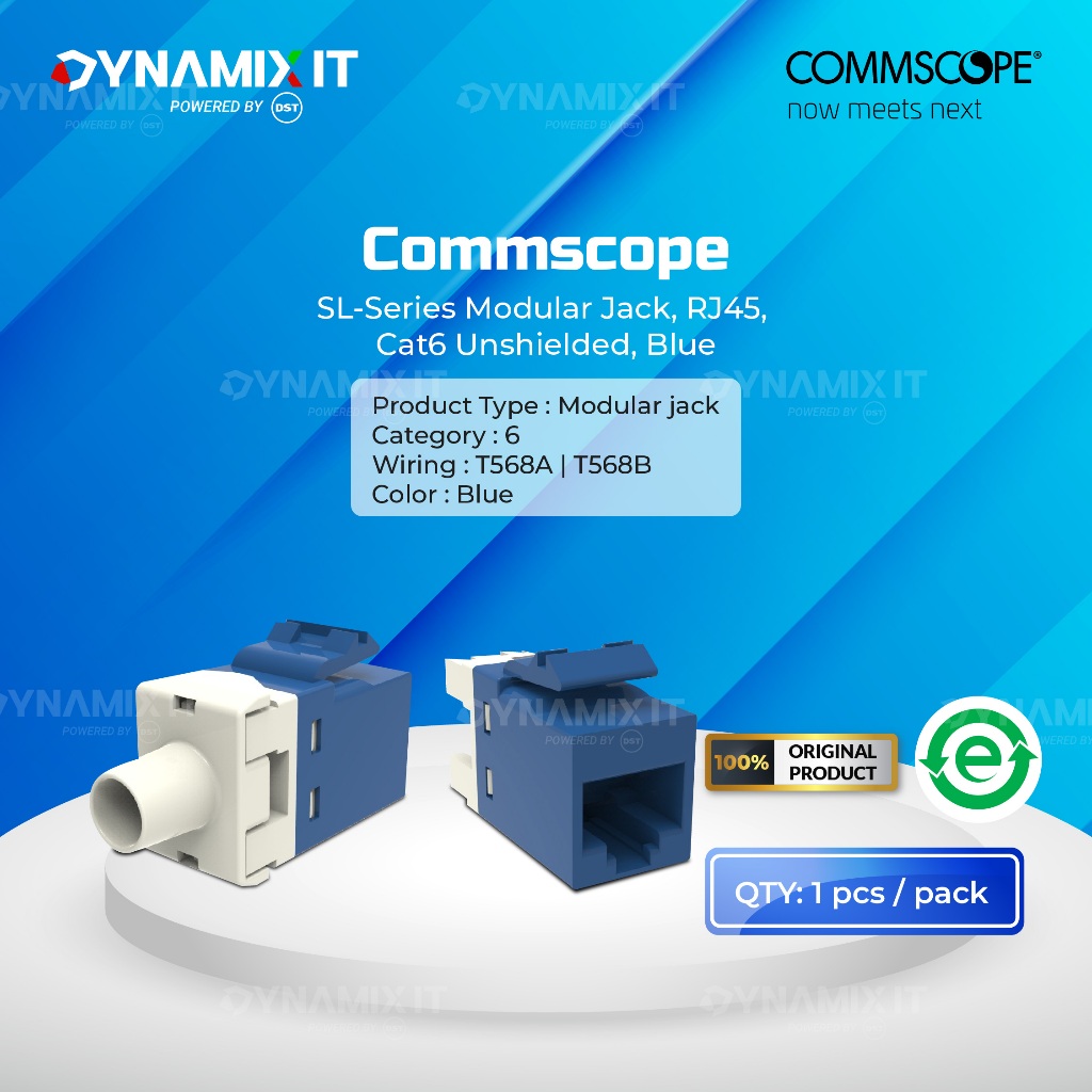 Jual COMMSCOPE AMP Modular Jack RJ45 Cat.6 SL Series Orginal | cat6 ...