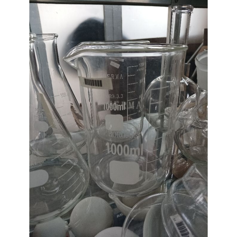 Jual Beaker Glass Herma | Gelas Kimia 50 ml 100 ml 1000 ml | Shopee Indonesia