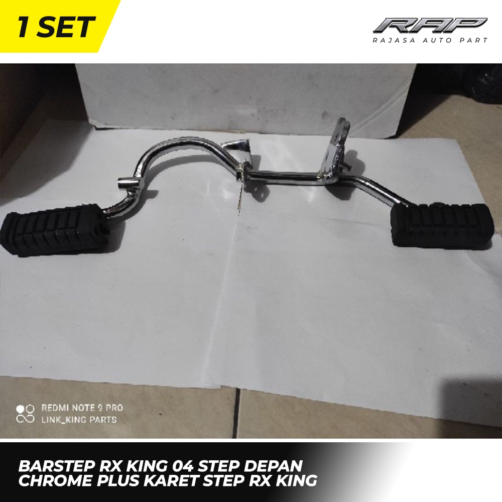 Jual BARSTEP RX KING 04 STEP DEPAN RX KING 04 CROM PLUS KARET STEP RX ...