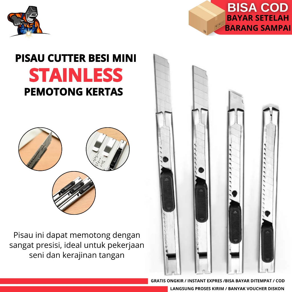 Jual Pisau Cutter Besi Mini / Pisau Kertas Dinding Pemotong Kertas ...