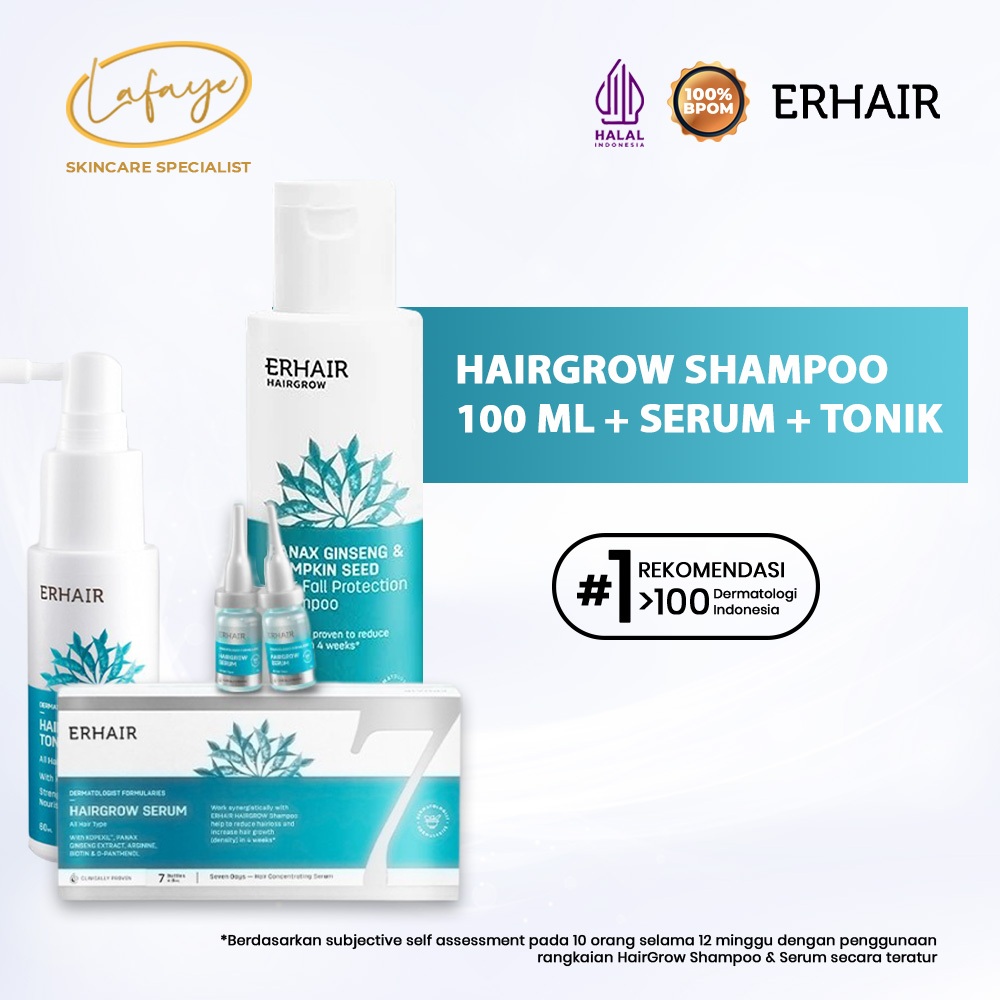 Jual ERHA ERHAIR Hairgrow Shampoo 100 ml + Serum + Tonik - Penumbuh ...