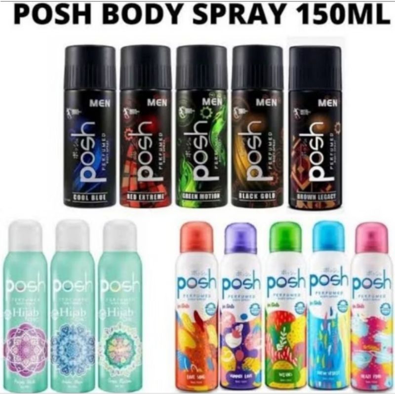 Jual Posh Body Spray 150ml all variant | Shopee Indonesia