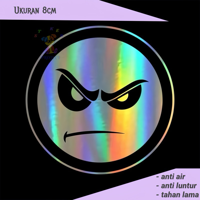 Jual Sticker emote marah angry stiker cutting laptop motor mobil ...